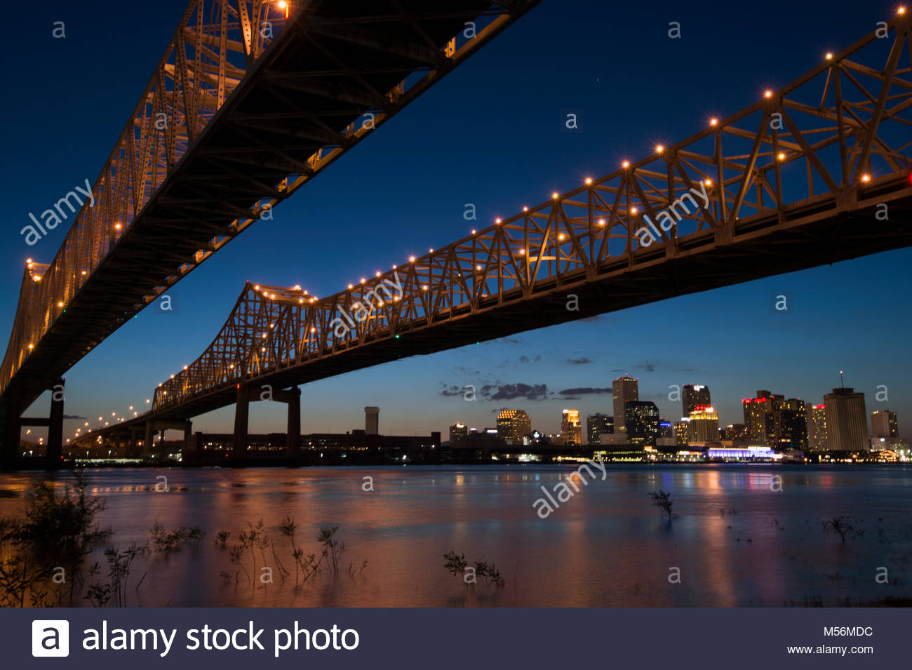 New Orleans Crescent City Bridge Bridges High Resolution Stock ...