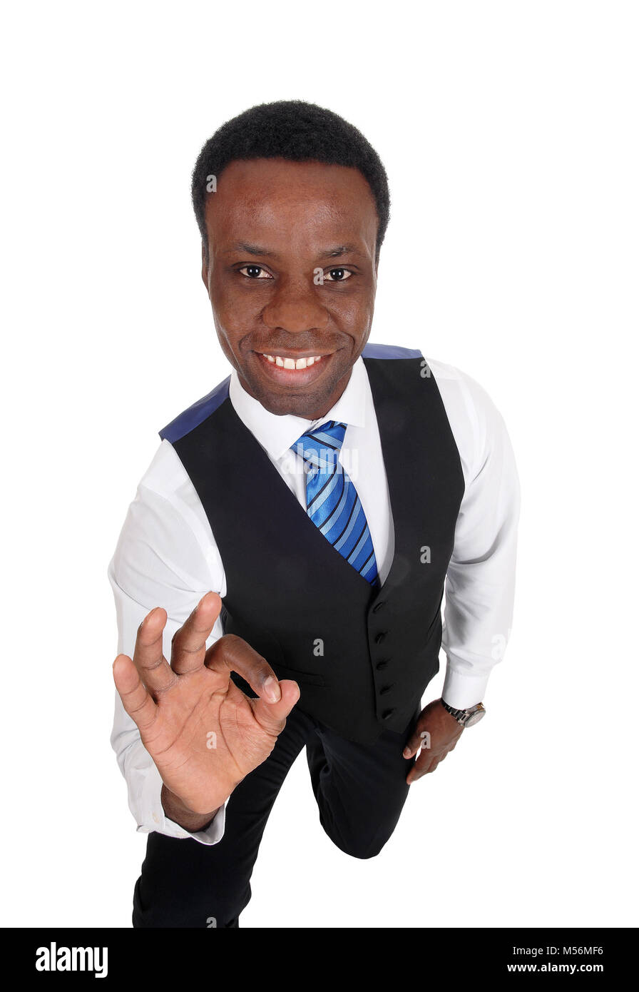 Man making hand gesture Cut Out Stock Images & Pictures - Alamy