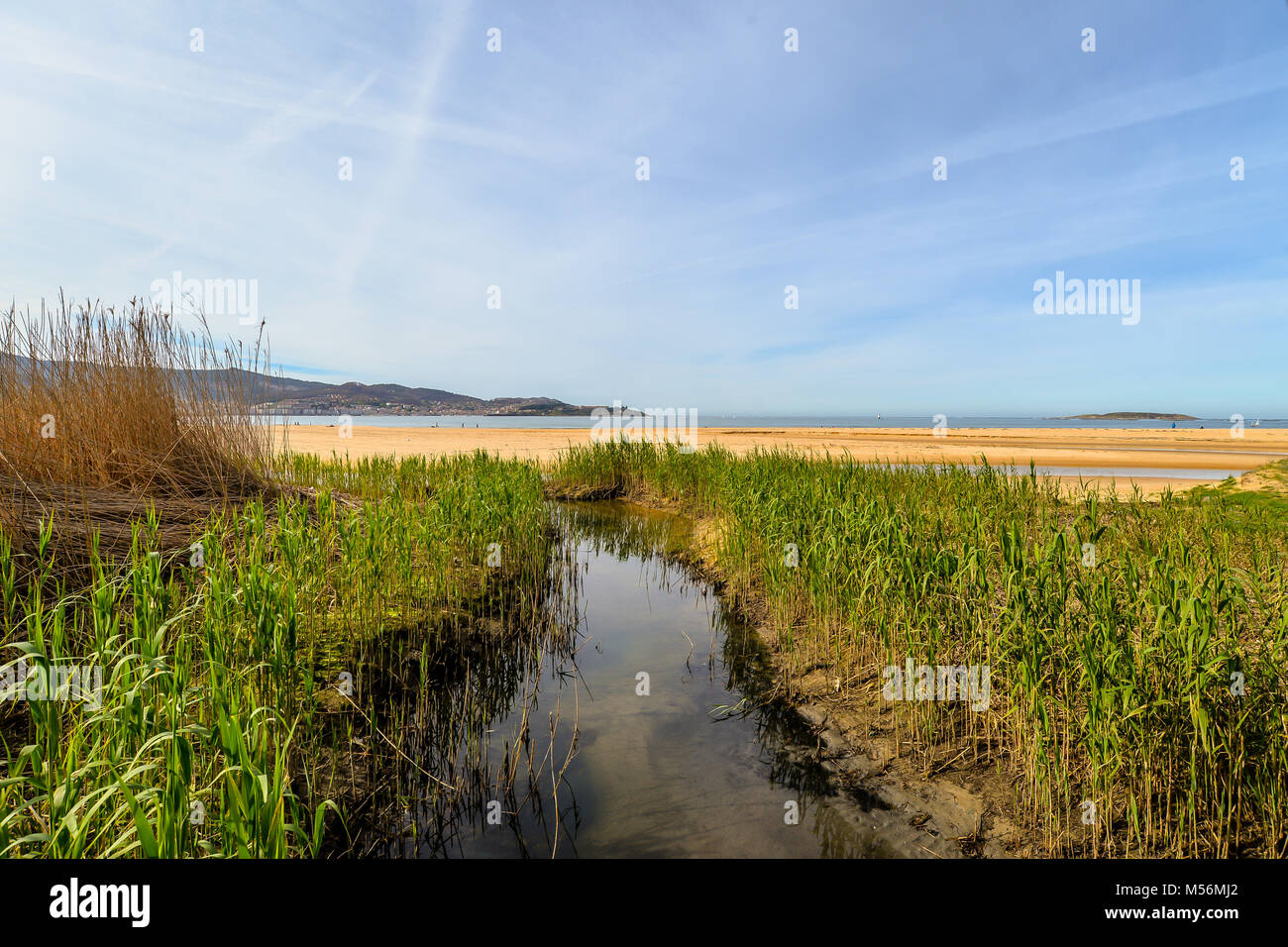 An early spring day on Playa America Stock Photo - Alamy