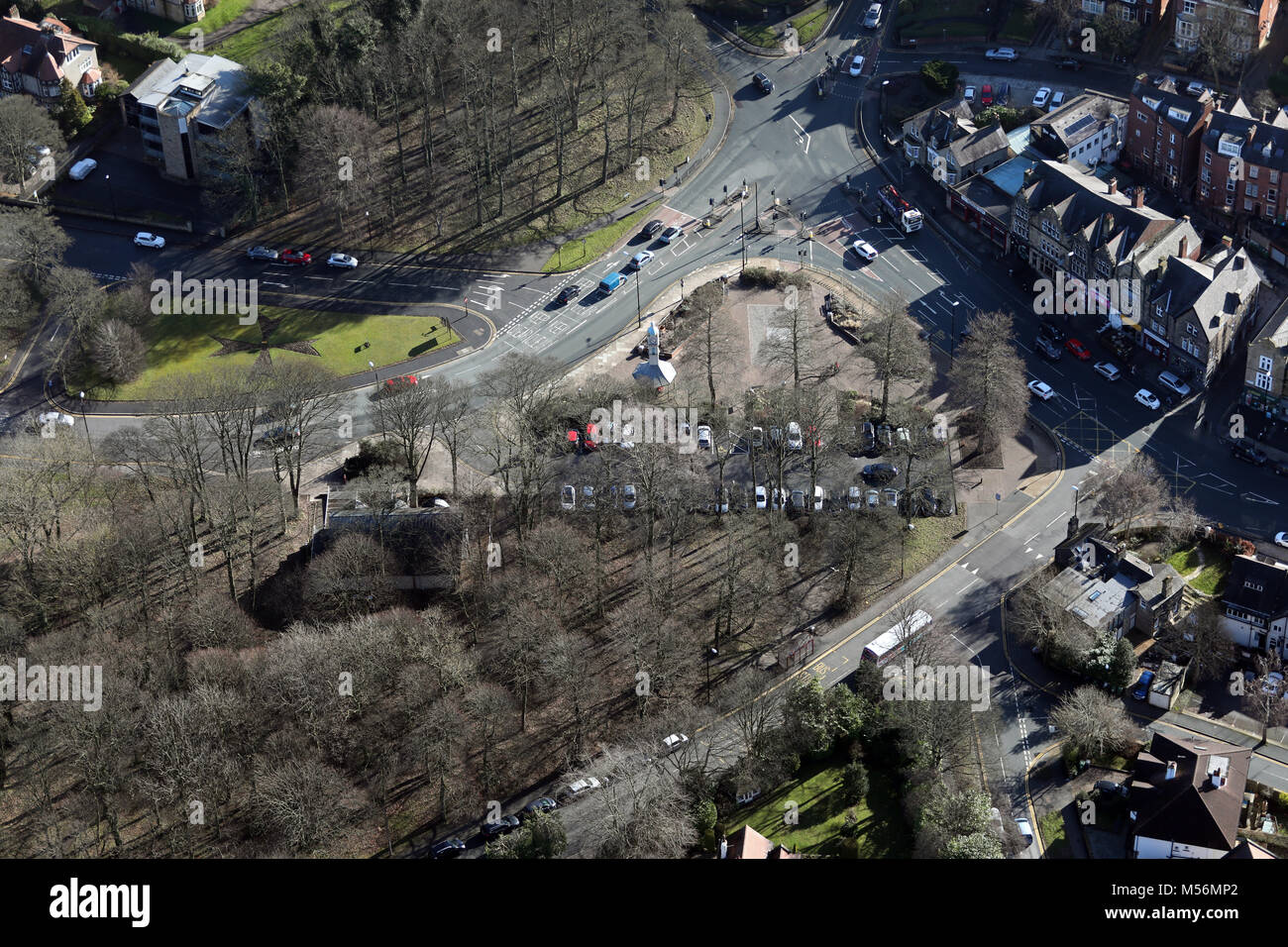aerial view of Oakwood Clock Tower, Leeds LS8, UK Stock Photo - Alamy