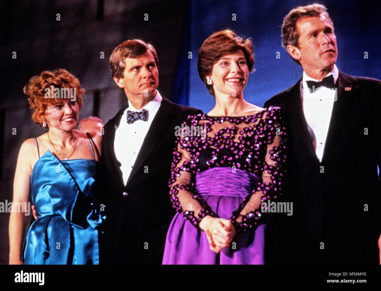 From left right laura bush hi-res stock photography and images - Alamy