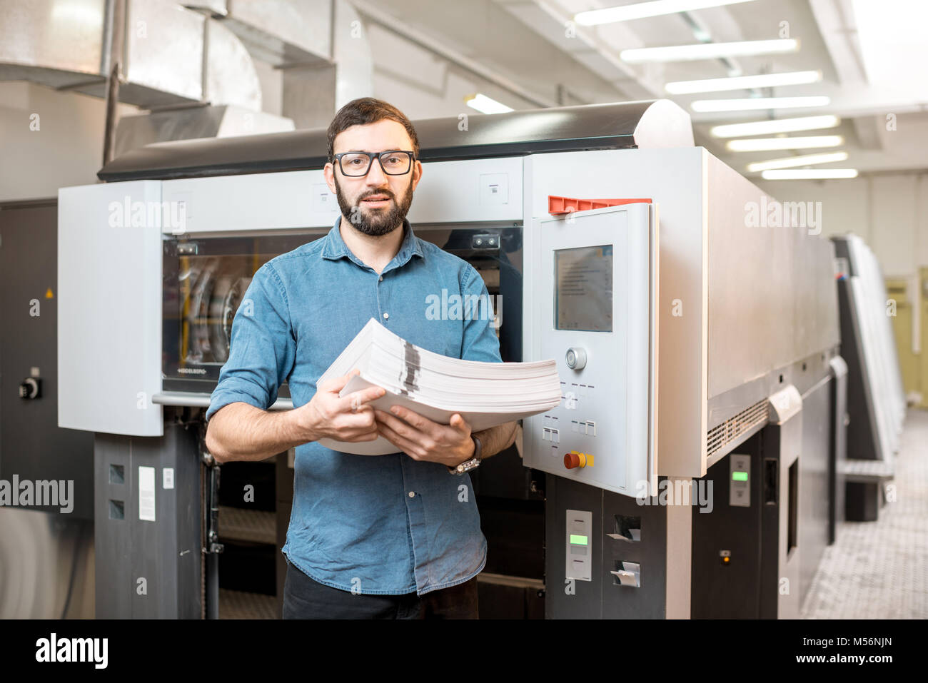 Typographer portrait at the manufacturing Stock Photo - Alamy
