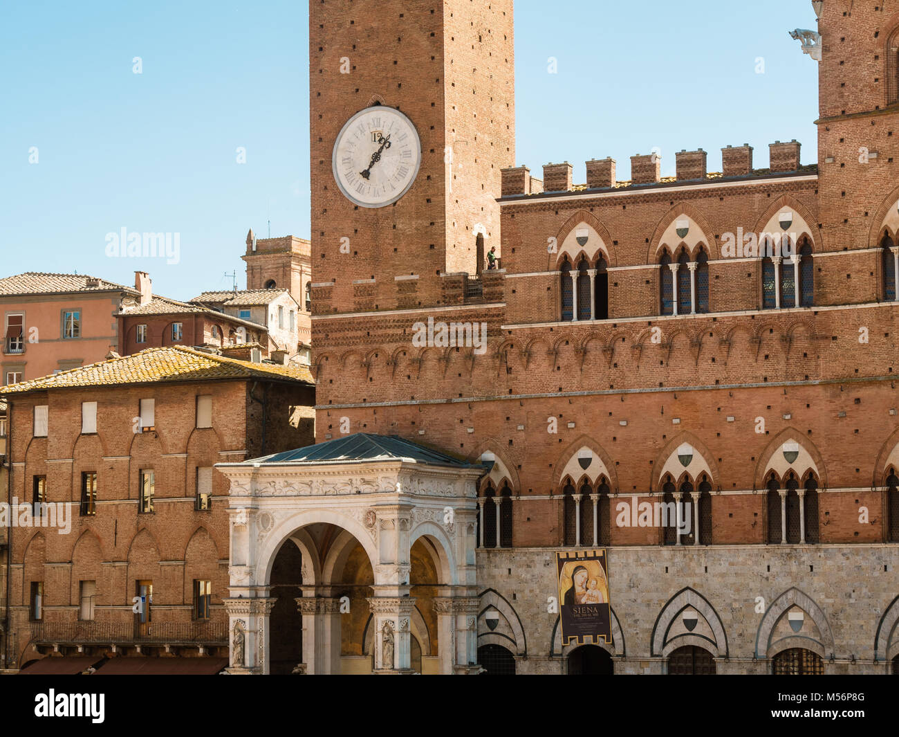 View on the entrance and main part of the facade of the Palazzo ...