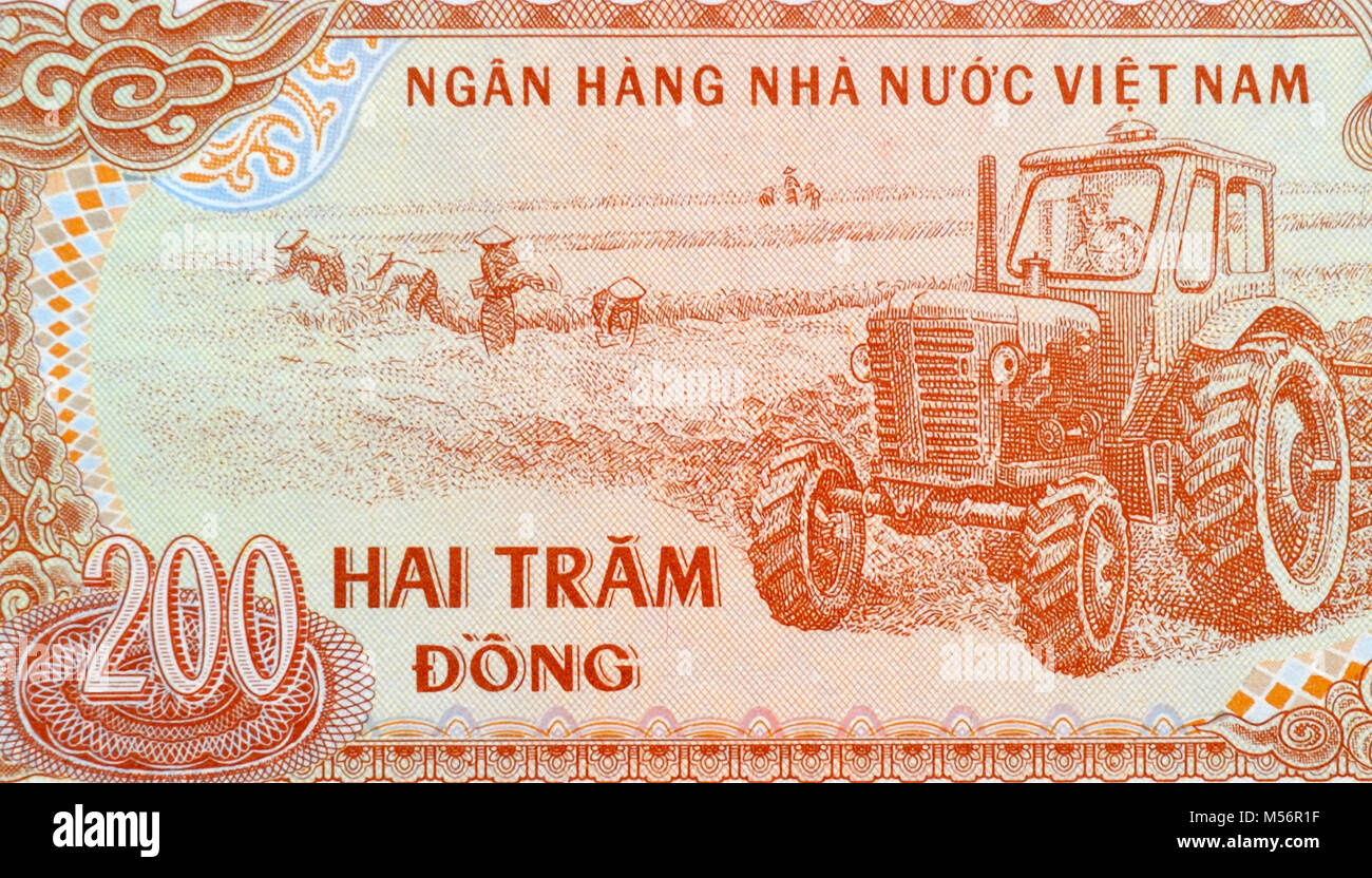 Vietnam Two Hundred 200 Dong Bank Note Stock Photo - Alamy