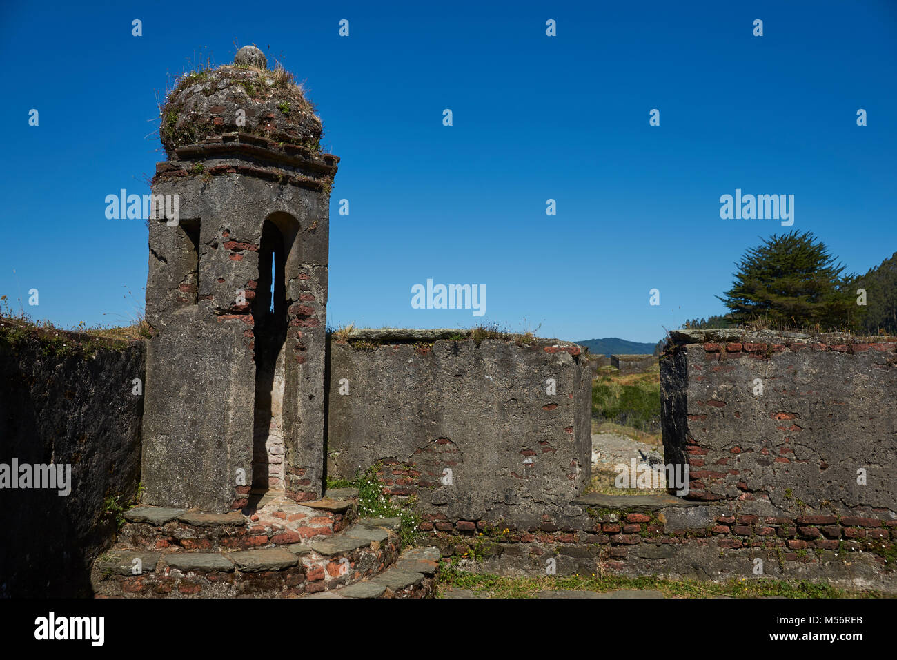 Historic coastal fortress at Corral built by the Spanish to protect the ...