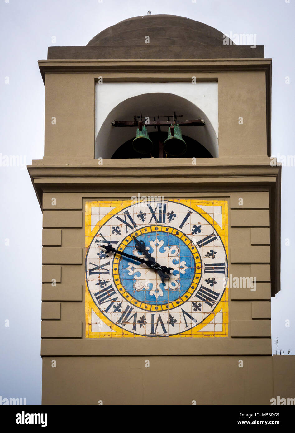 Capri italy clock bell tower hi-res stock photography and images - Alamy