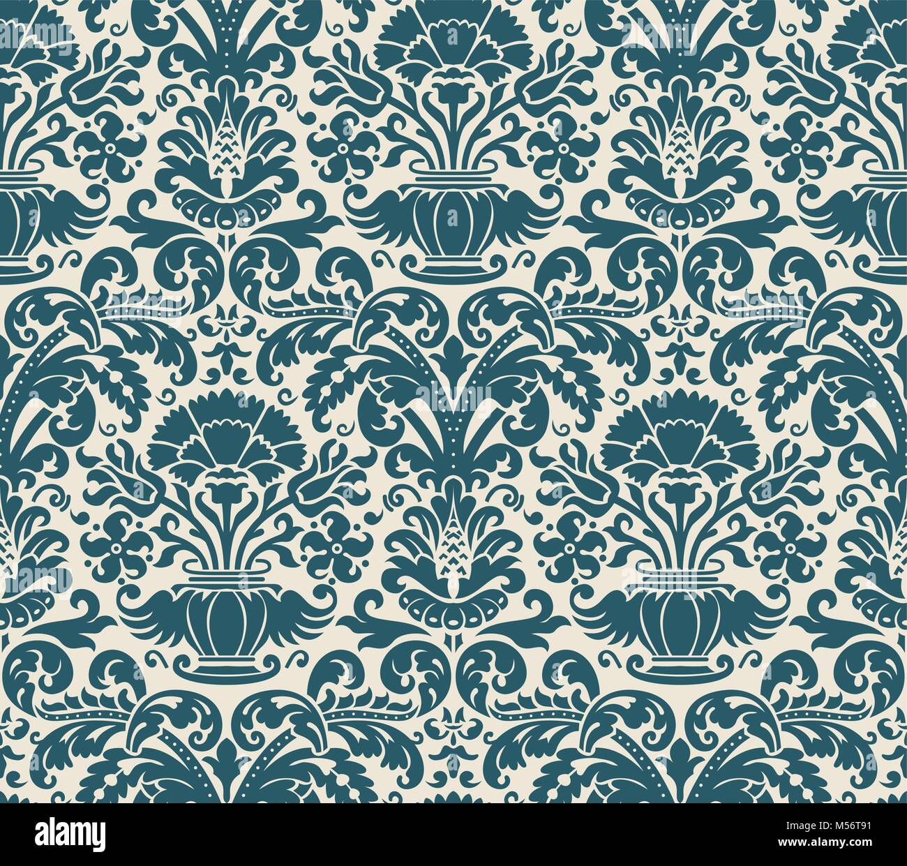 Seamless victorian pattern. Vector illustration Stock Vector Image ...