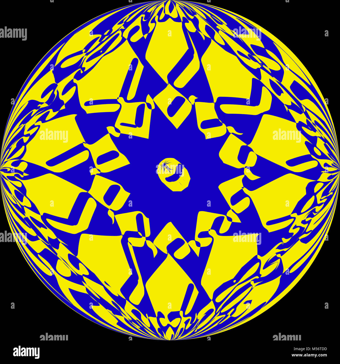 stars and patterns ball on black Stock Photo - Alamy