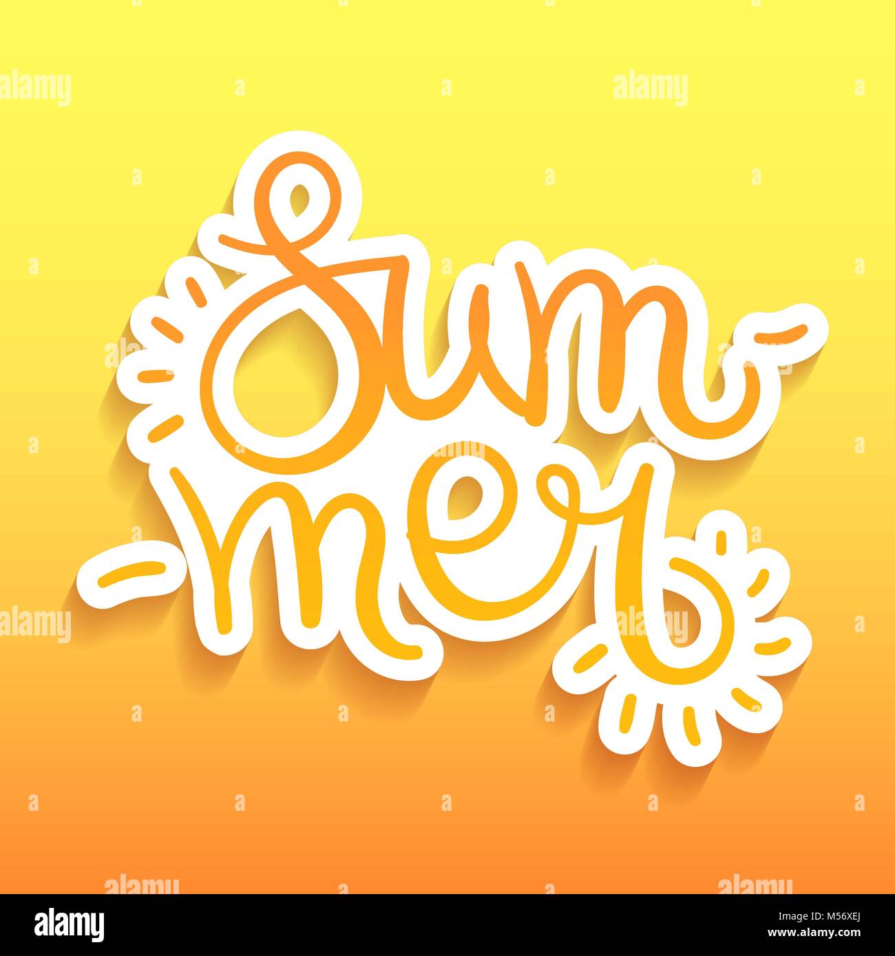 Summer lettering postcard Stock Vector Image & Art - Alamy