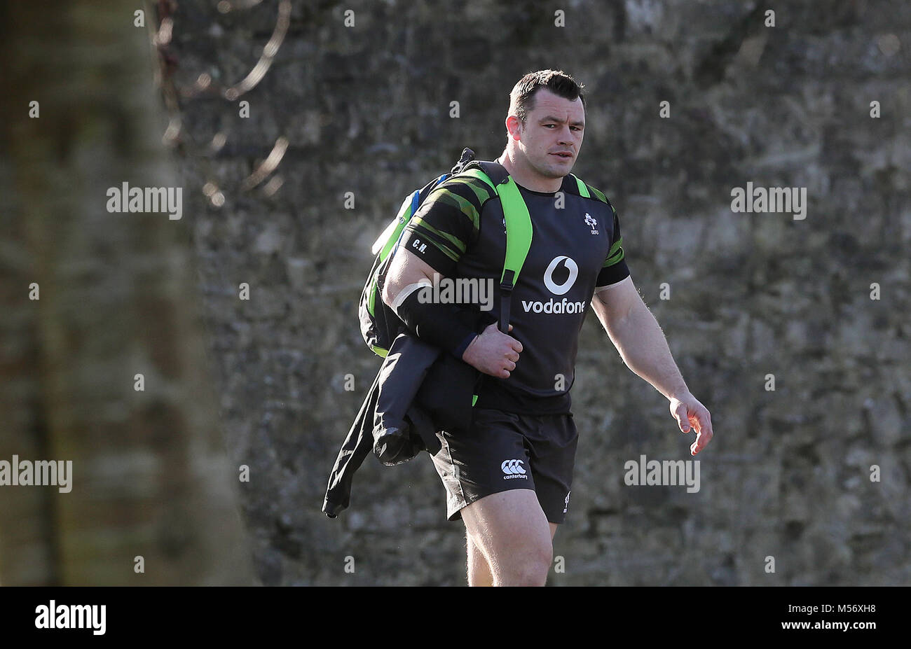 Ireland's Cian Healy arrives for a training session at Carton House, Co ...