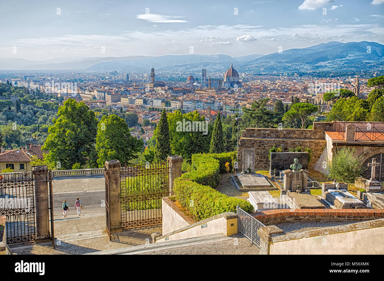 FLORENCE (FIRENZE), JULY 28, 2017 - View of Florence (Firenze), from ...