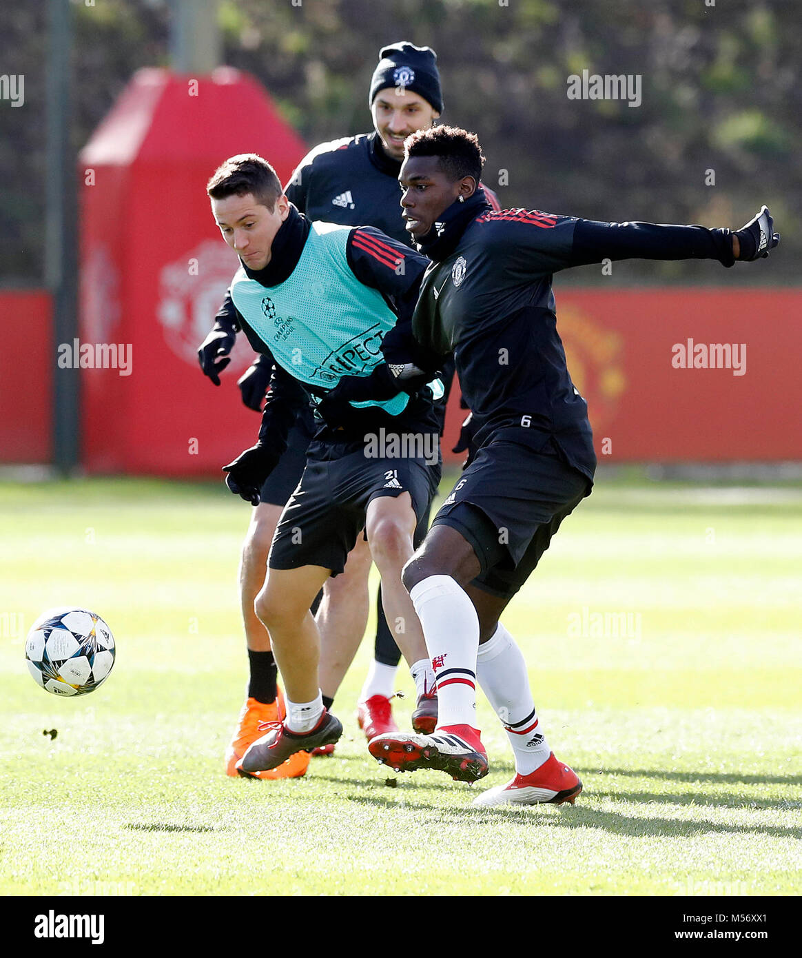 Manchester United's Paul Pogba and Ander Herrera (left)during the ...