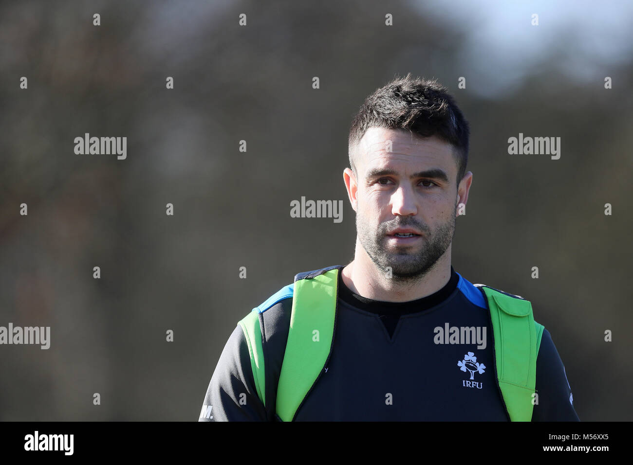 Ireland's Conor Murray arrives for a training session at Carton House ...