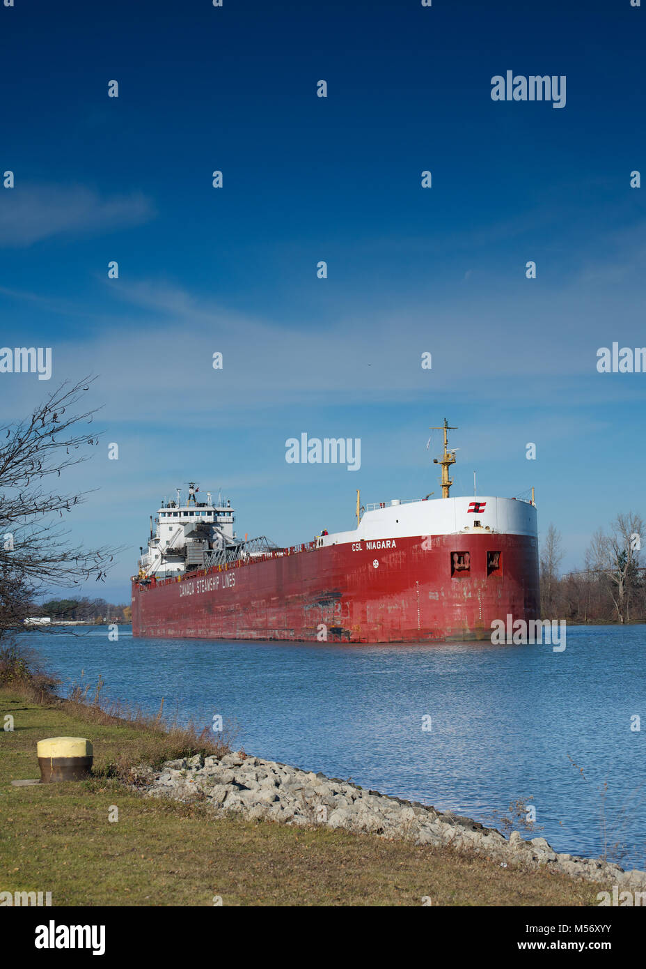CSL Niagara Lake Freighter passing through the Welland Canal Stock ...