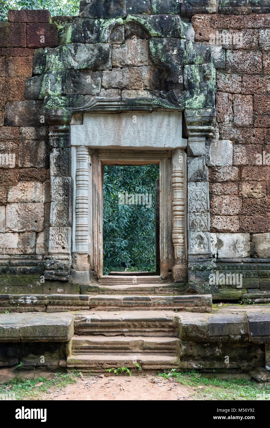 Door at Ta Prohm temple in Angkor, Cambodia Stock Photo - Alamy