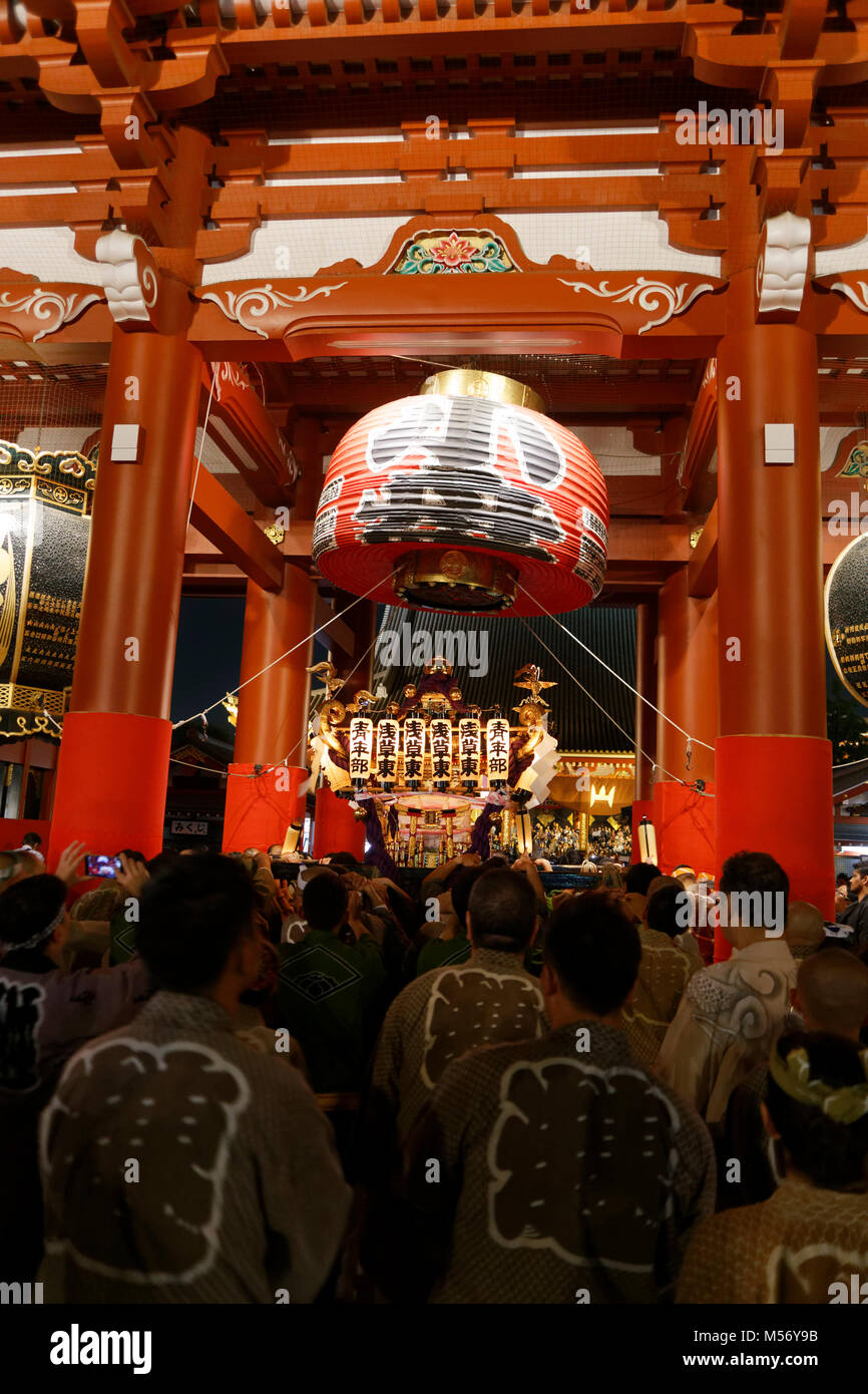 The Sanja Matsuri festival in the Asakusa district takes place every ...