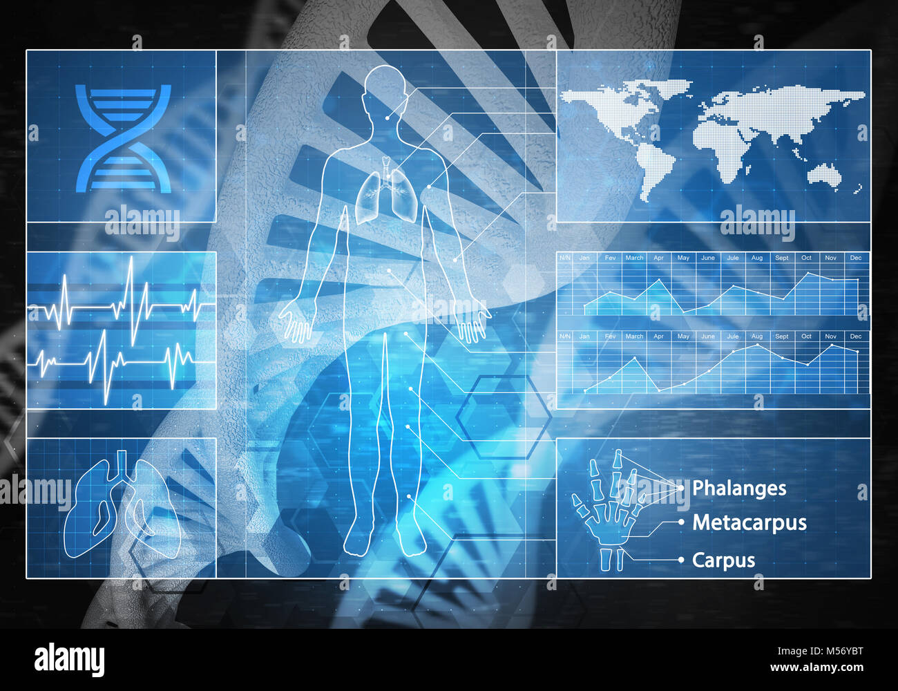 Medicine user interface Stock Photo - Alamy