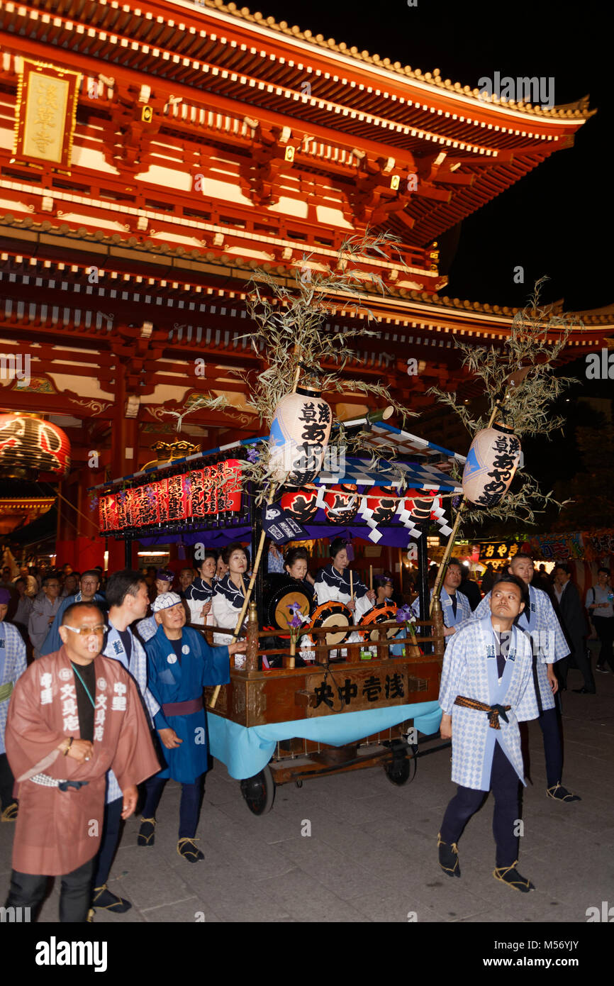 The Sanja Matsuri festival in the Asakusa district takes place every ...