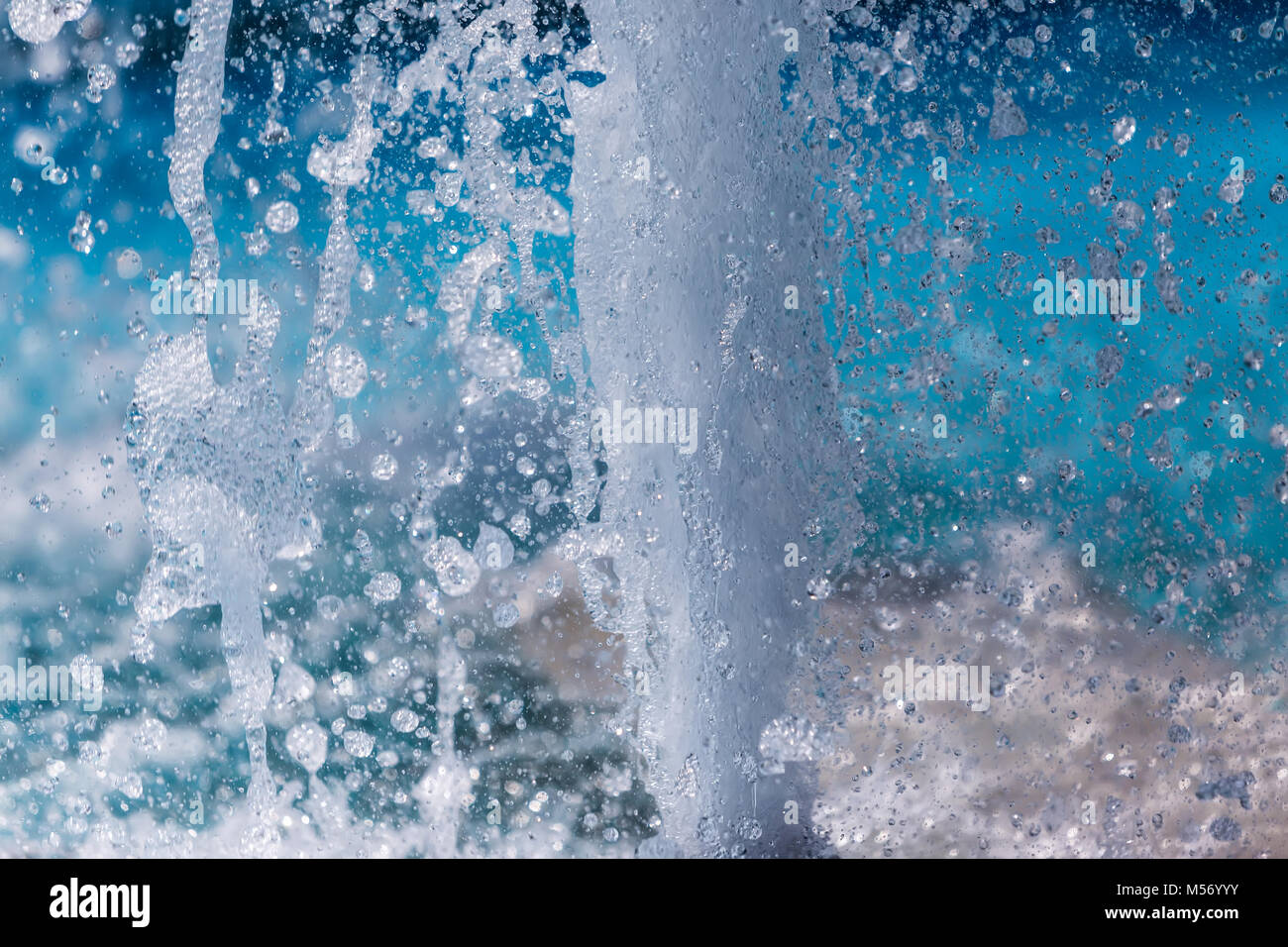 The gush of water of a fountain. Splash of water in the fountain ...
