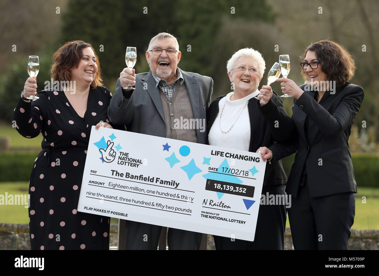 Dennis Banfield (second left) and his wife Shirley (second right ...