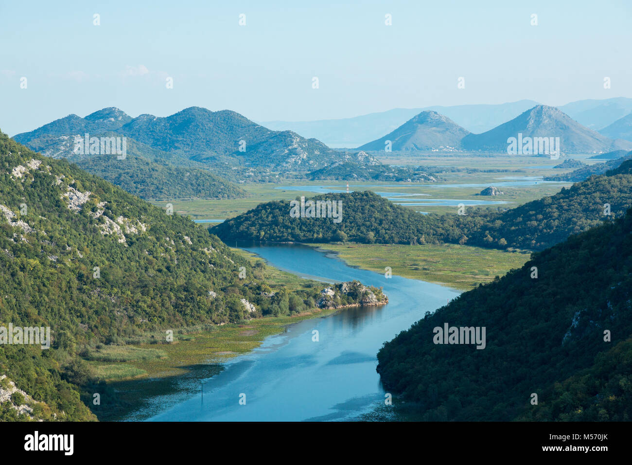 View on Rijeka Crnojevica river in Lake Skadar National Park, Montenegro Stock Photo - Alamy