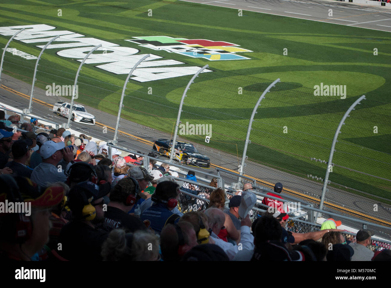 Car racing. International speedway. View from the tribune of the ...