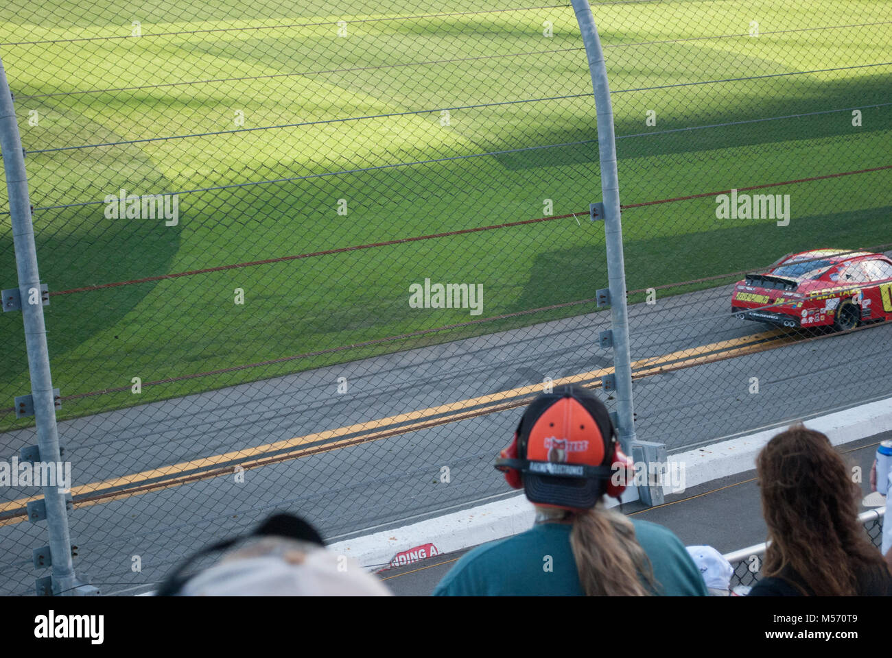 Car racing. International speedway. View from the tribune of the ...