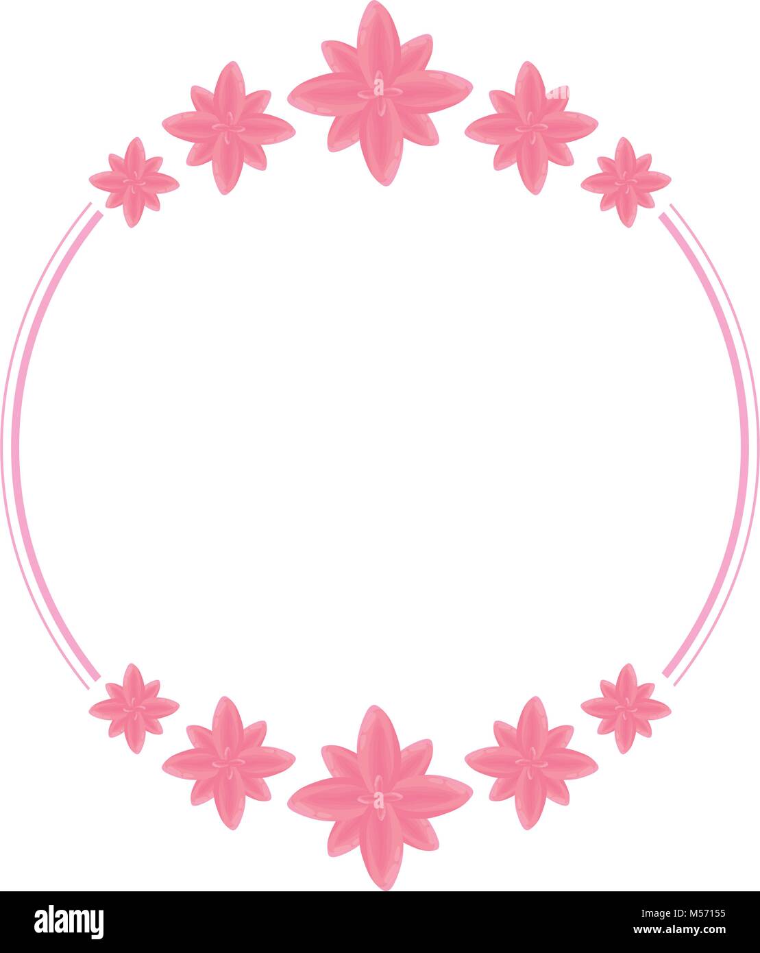 Round shaped flowers Stock Vector Images - Alamy