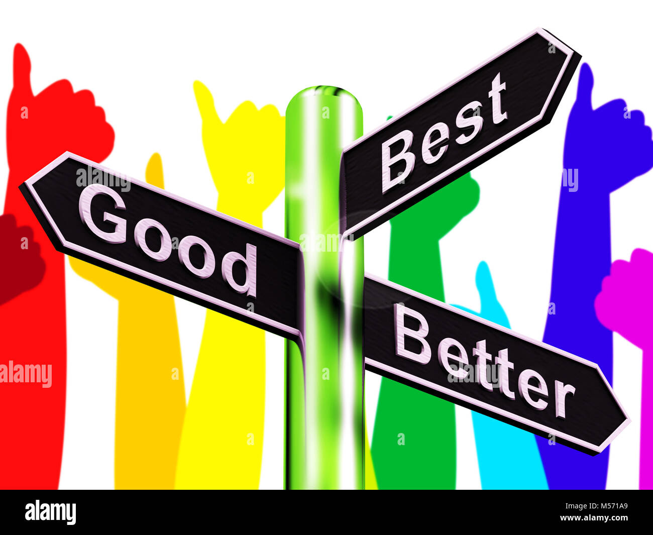 Good Better Best Signpost Representing Ratings 3d Illustration Stock ...