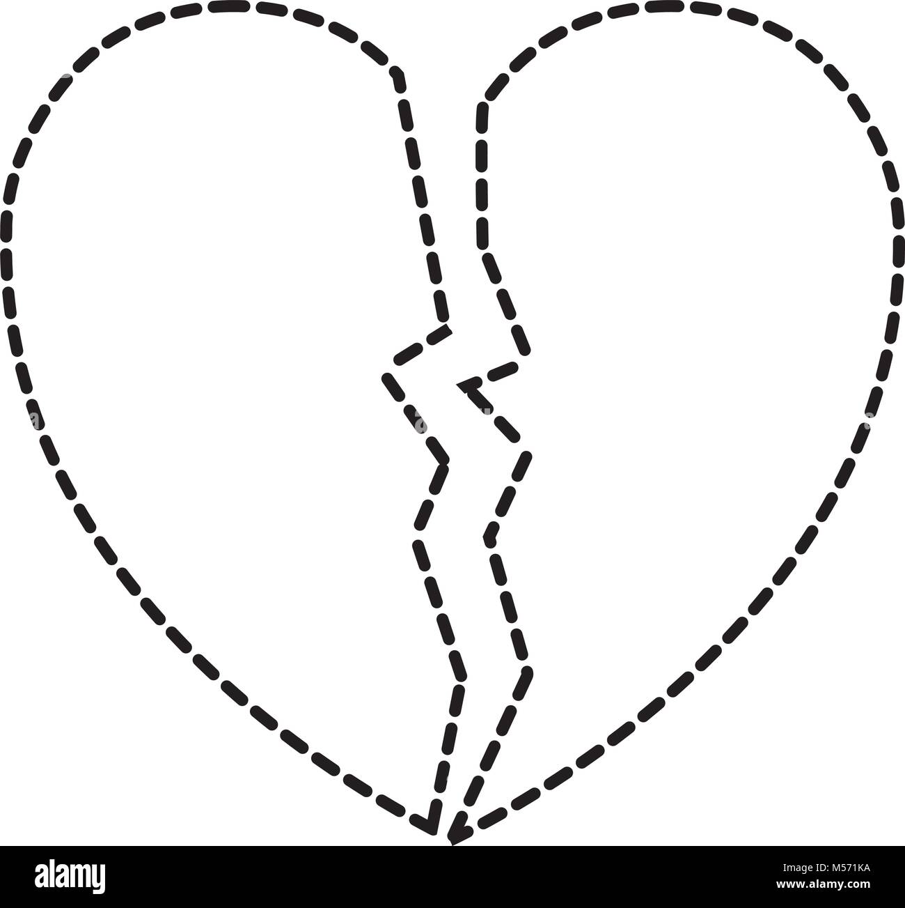 broken heart icon Stock Vector Image & Art - Alamy