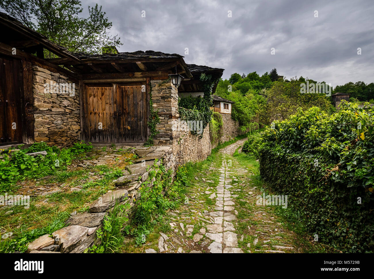 Leshten is a mountainous village very popular for rural tourism Stock ...