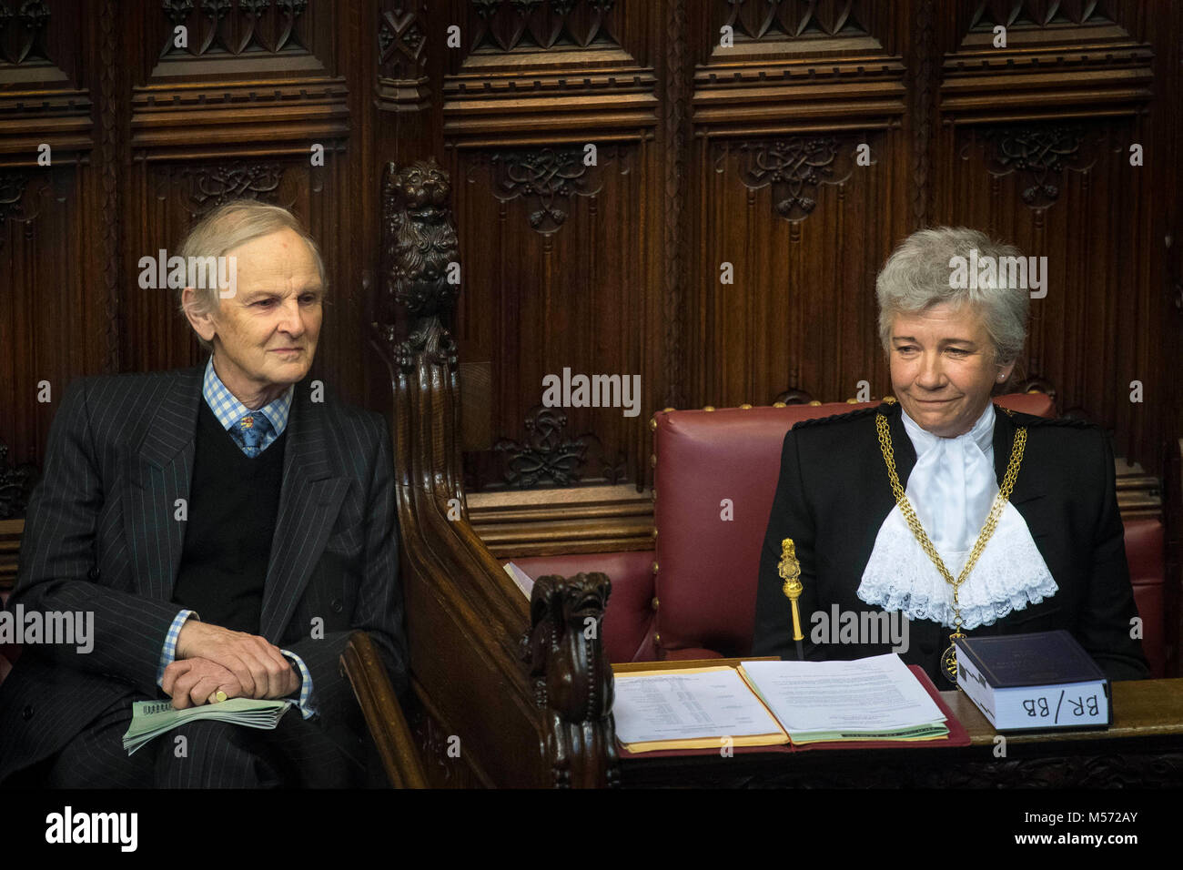 Lord Tyler sits next to Sarah Clarke as she is introduced as the new ...