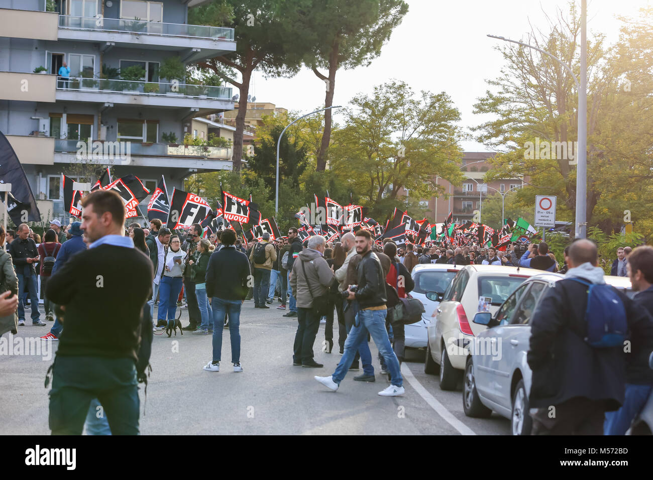 Rome, Italy 4 November 2017. Demonstration of the political movement ...