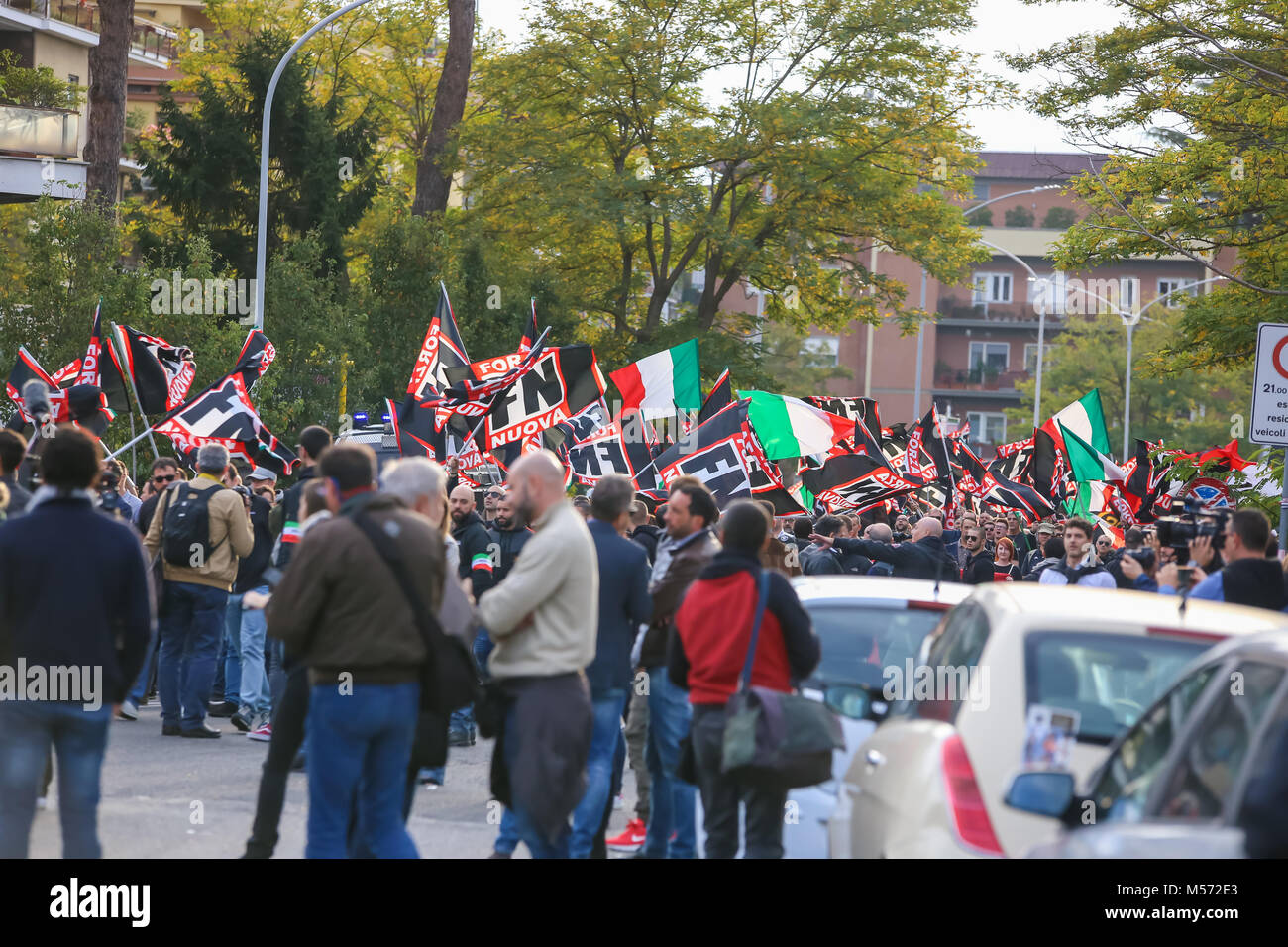 Rome, Italy 4 November 2017. Demonstration of the political movement ...
