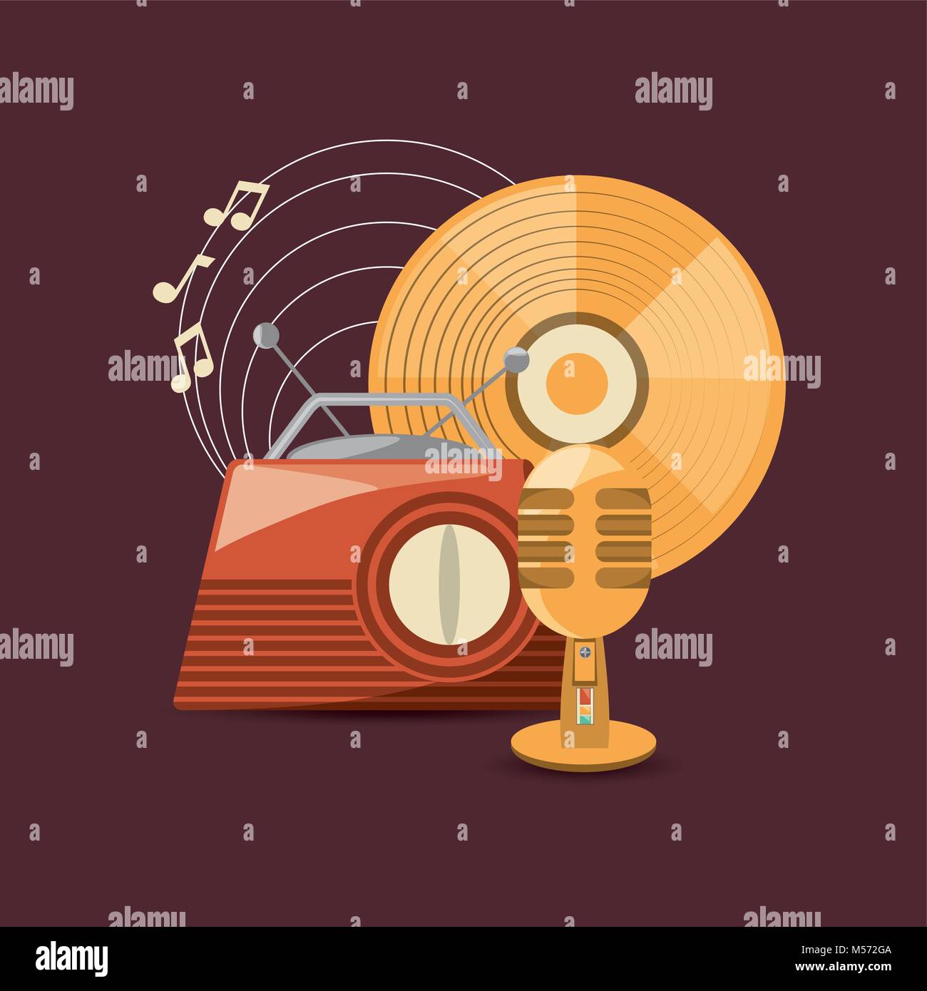 Retro music design Stock Vector Image & Art - Alamy
