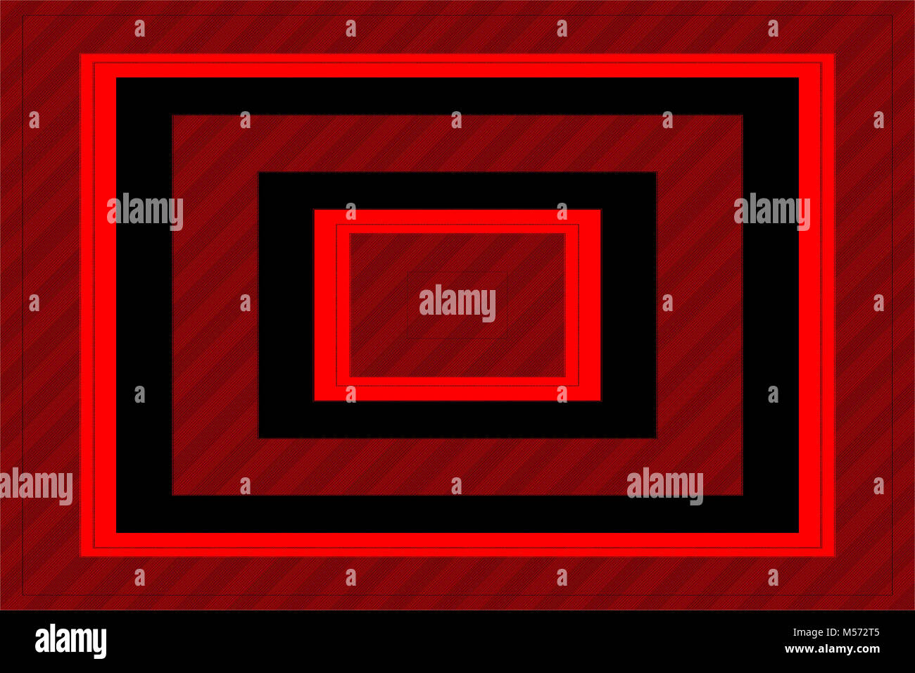 Abstract red and black concentric rectangles pattern in horizontal 3:2 ...