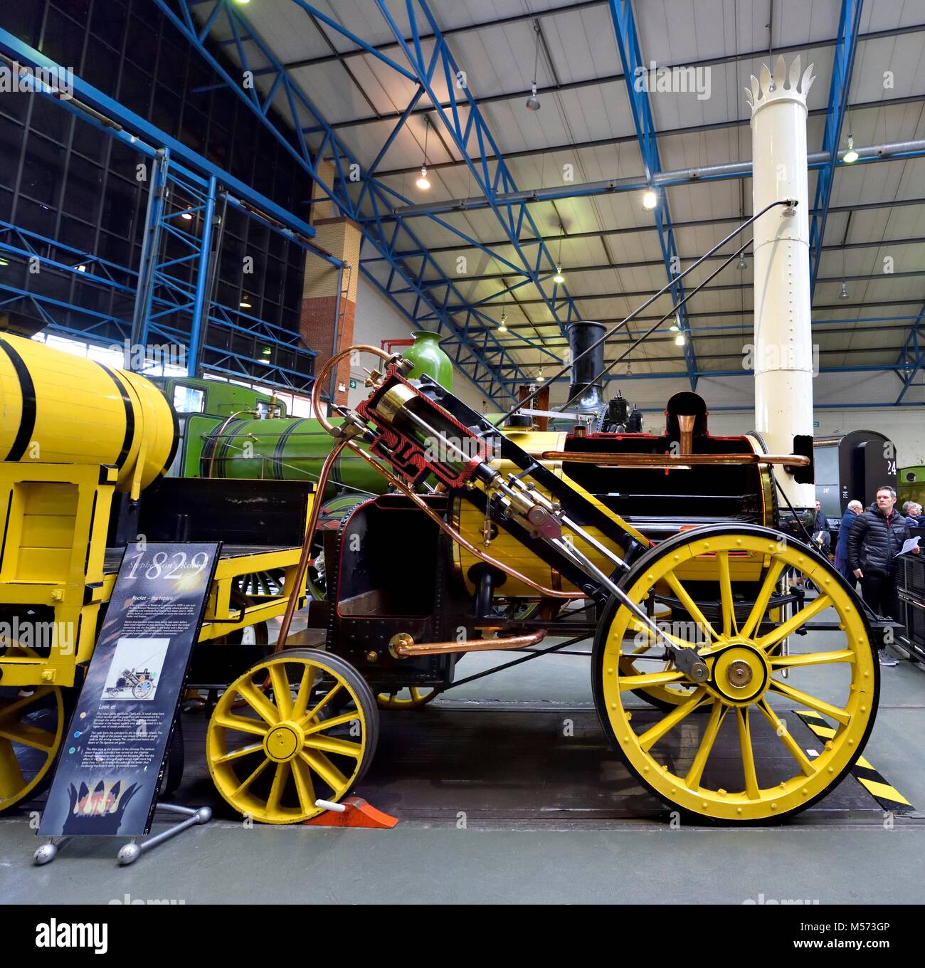 Working replica of Stephenson's Rocket and tender on display at the ...
