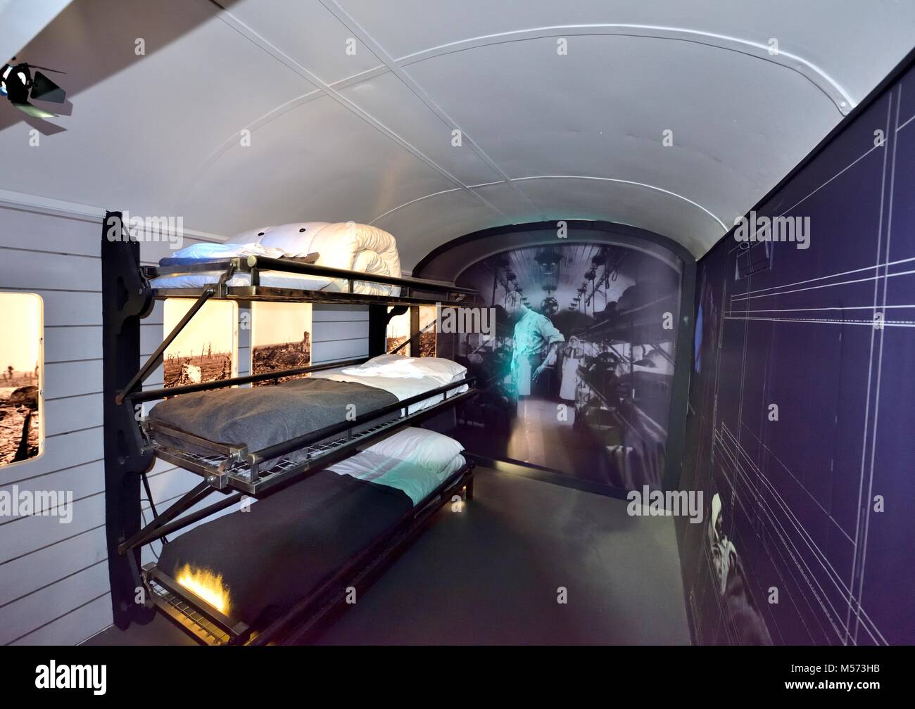 First World War ambulance train carriage interior National railway ...