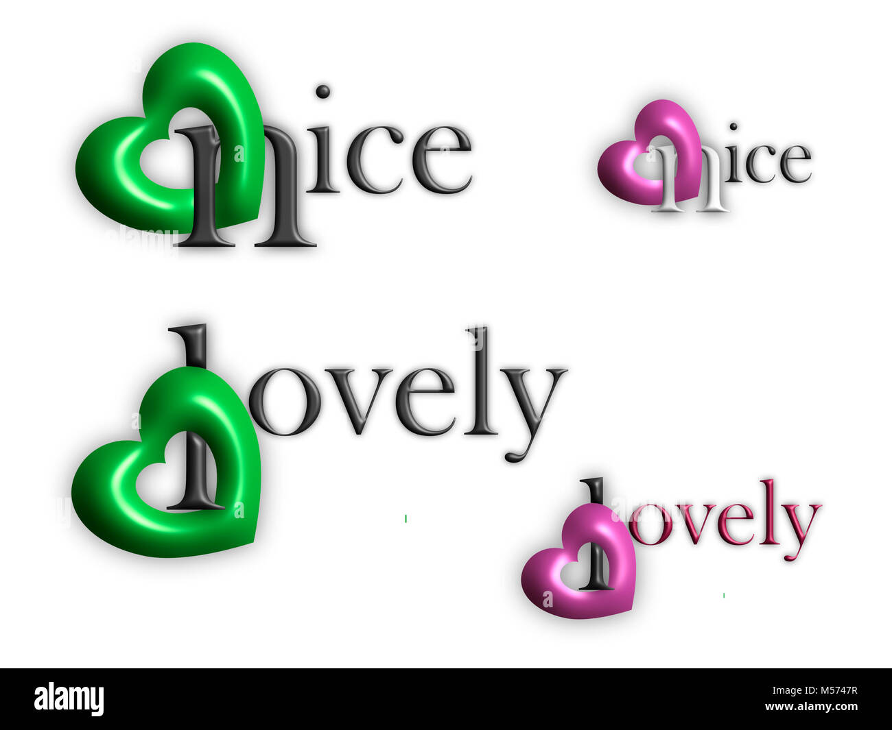 Great and wonderful. These words and linked hearts. Vector Stock Photo ...