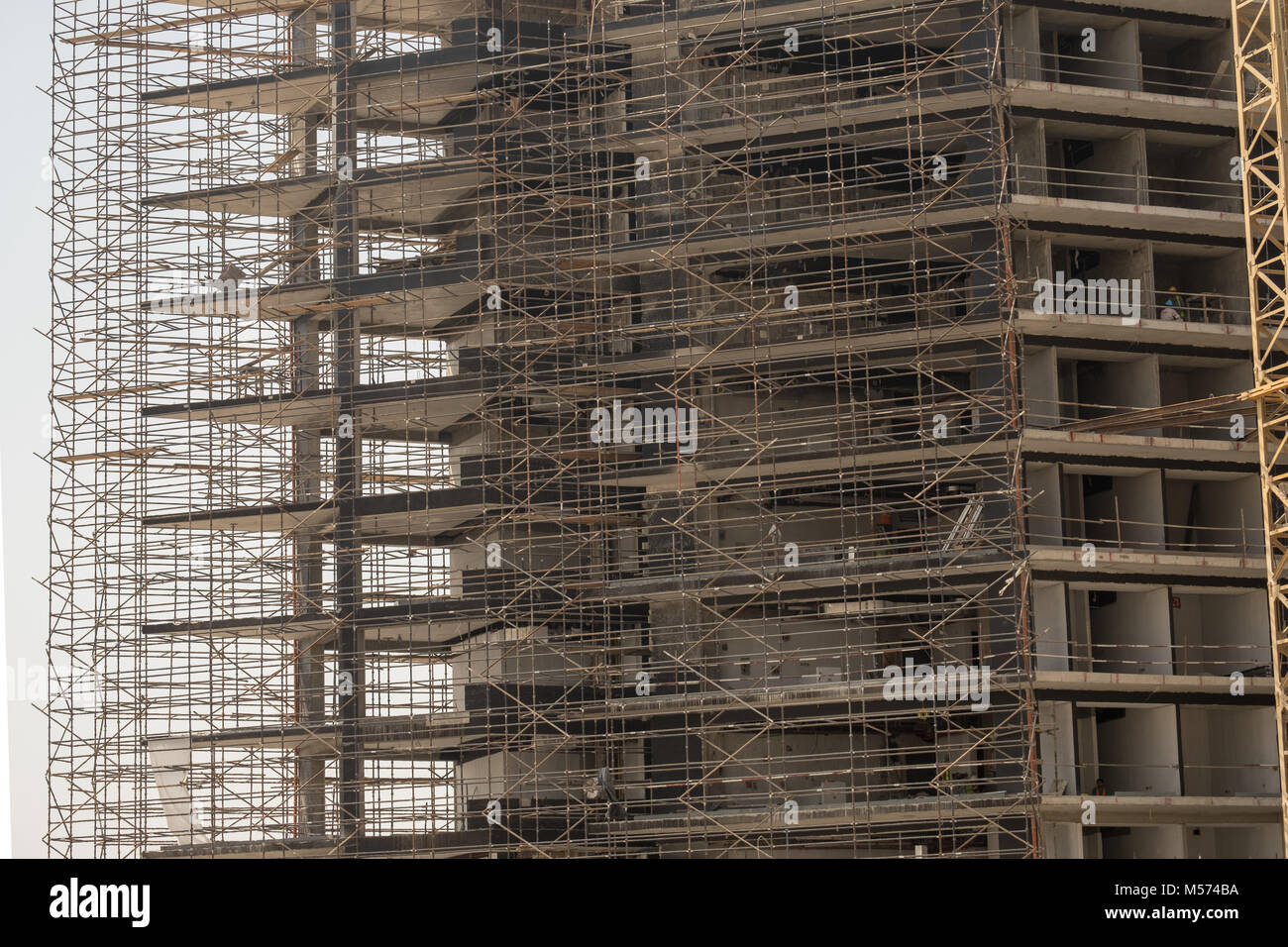 False structure, Scaffolding Erected to a under construction building ...