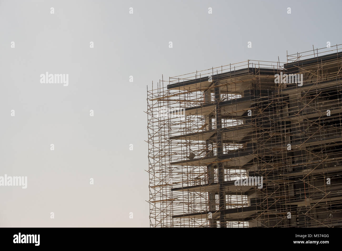 False structure, Scaffolding Erected to a under construction building ...