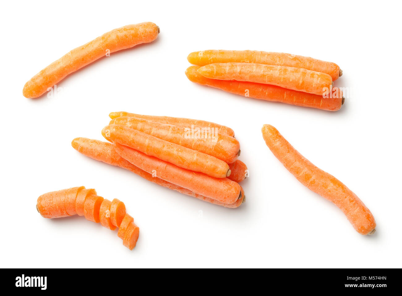Baby, mini carrots isolated on white background. To view Stock Photo ...