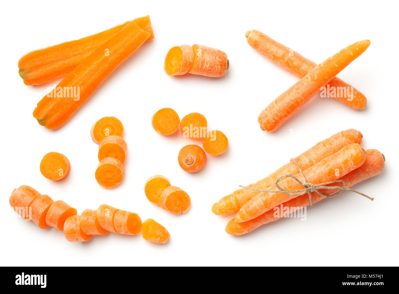 Baby, mini carrots isolated on white background. To view Stock Photo ...