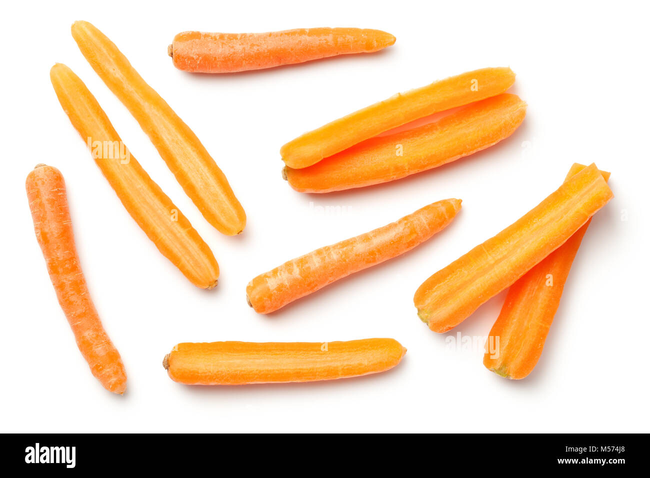 Baby, mini carrots isolated on white background. To view Stock Photo ...