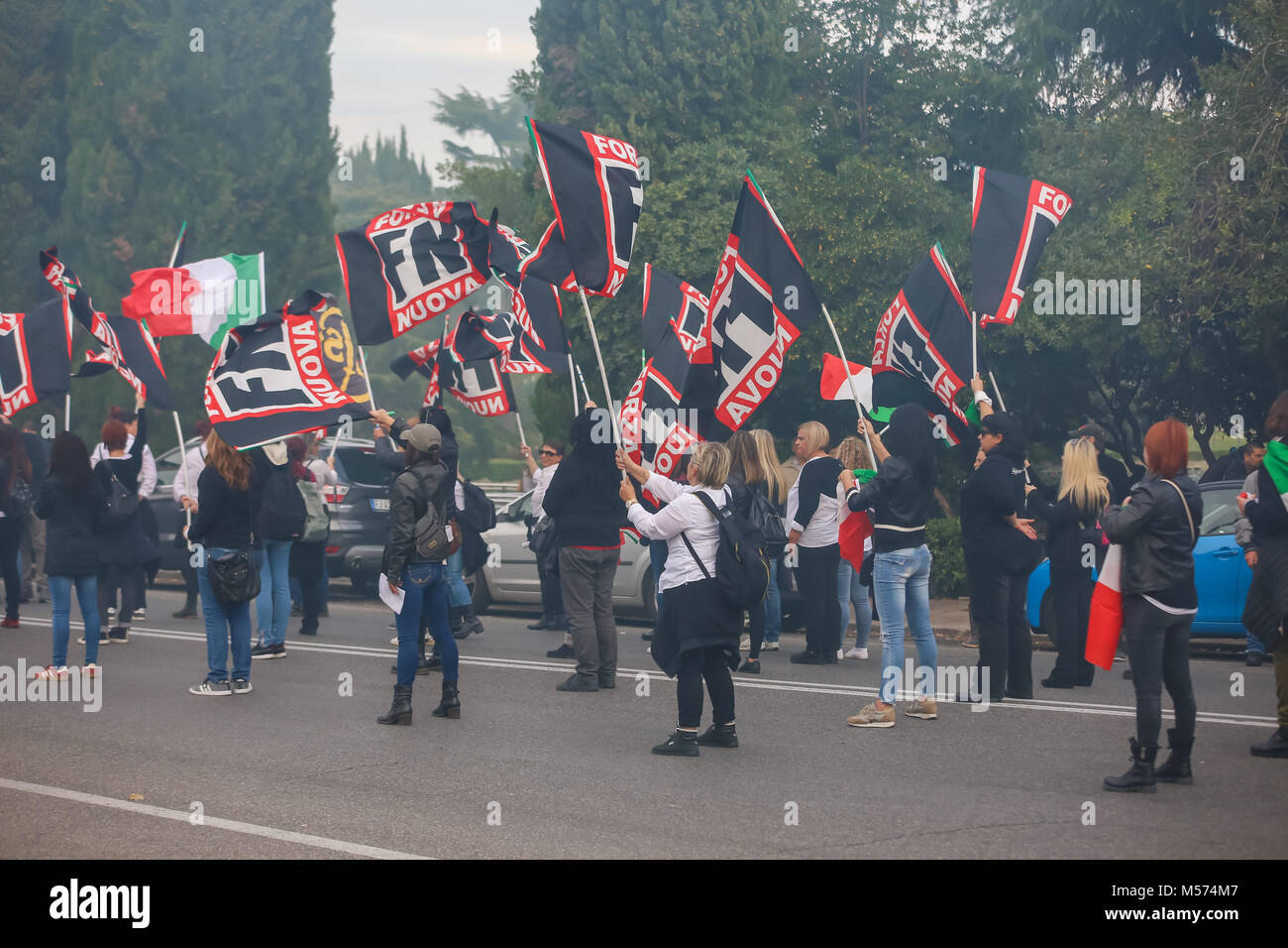 Rome, Italy 4 November 2017. Demonstration of the political movement ...