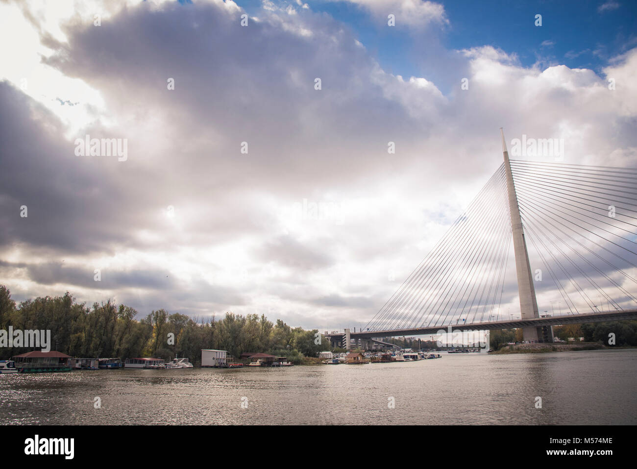 Bridge over Ada - Most na Adi Stock Photo - Alamy