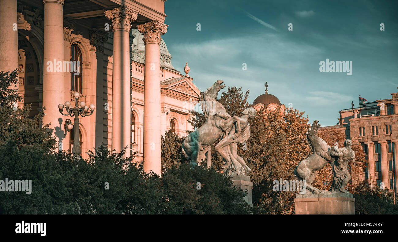 Belgrade Parliament House, National Assembly home Stock Photo - Alamy