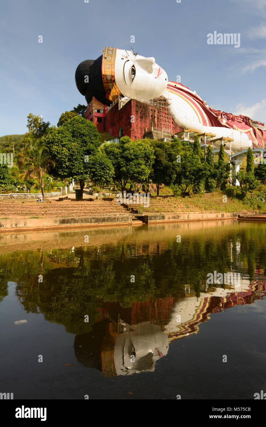 Mudon: Win Sein Taw Ya reclining Buddha, near Mawlamyine, world's ...