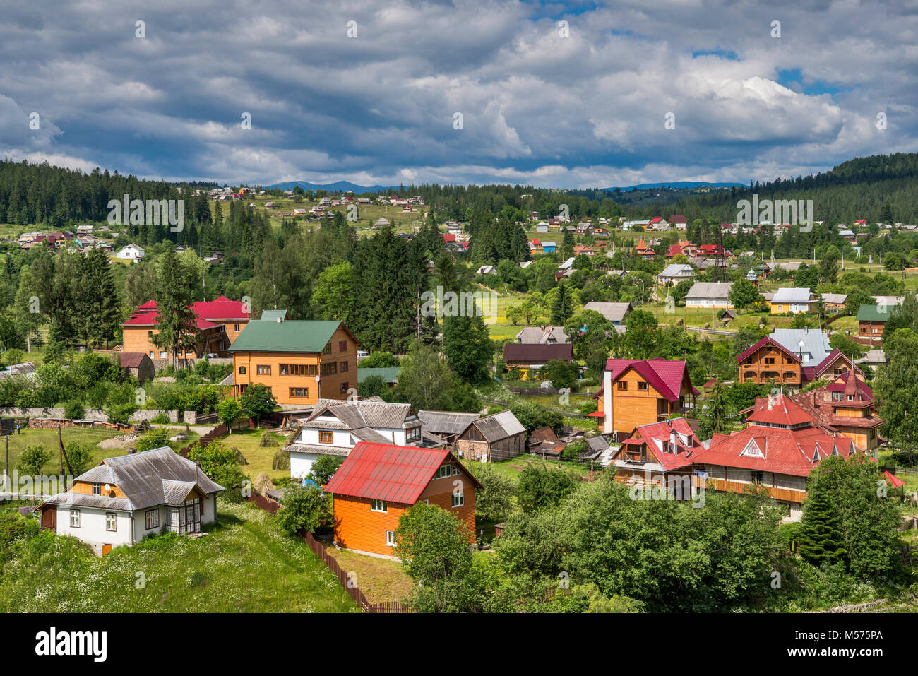 Town of Vorokhta, Carpathian Mountains, Hutsul Region, Pokuttya ...