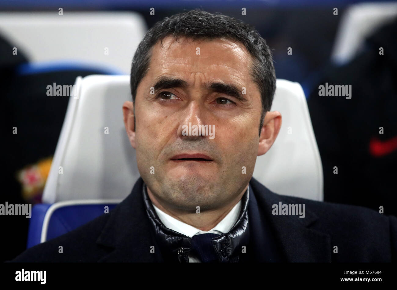 Barcelona manager Ernesto Valverde during the UEFA Champions League ...